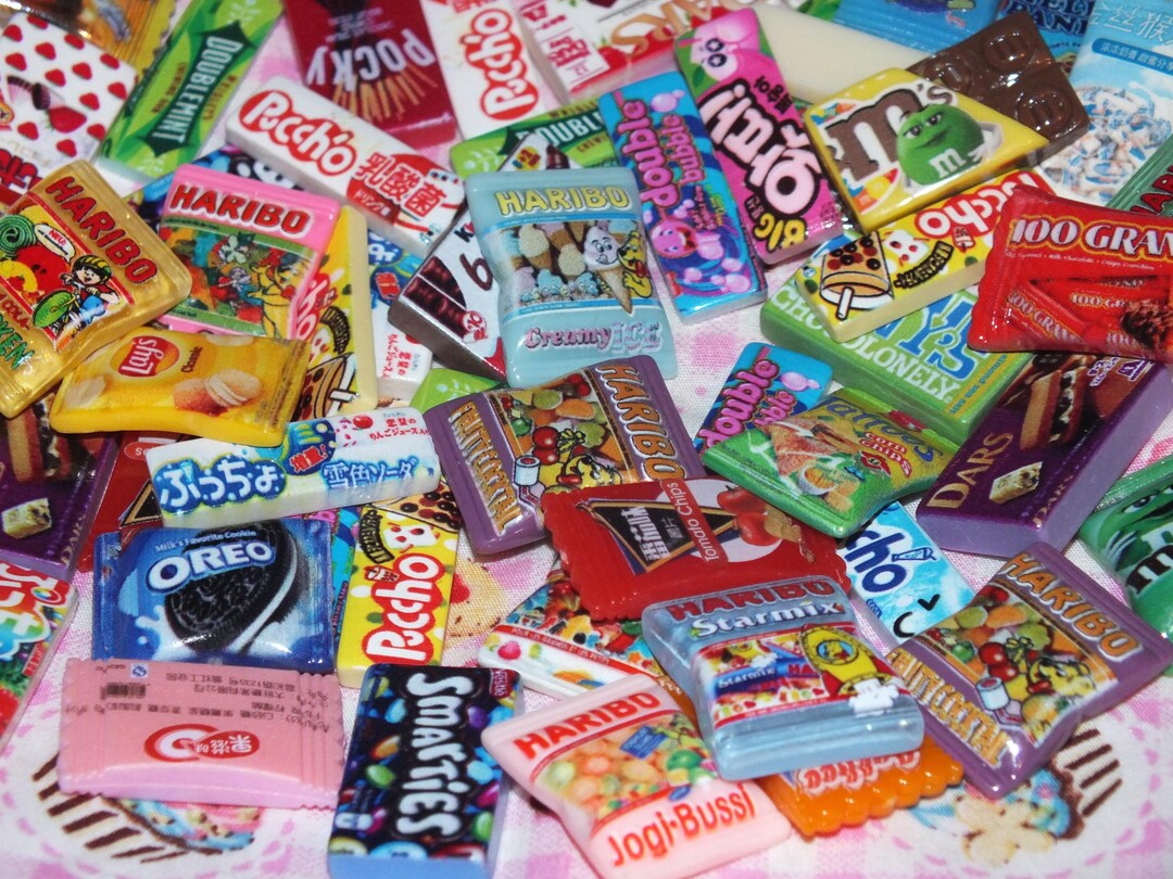 Mixed Fake Food Prop Resin Flatback Snacks Chocolate Crisps Sweets ...