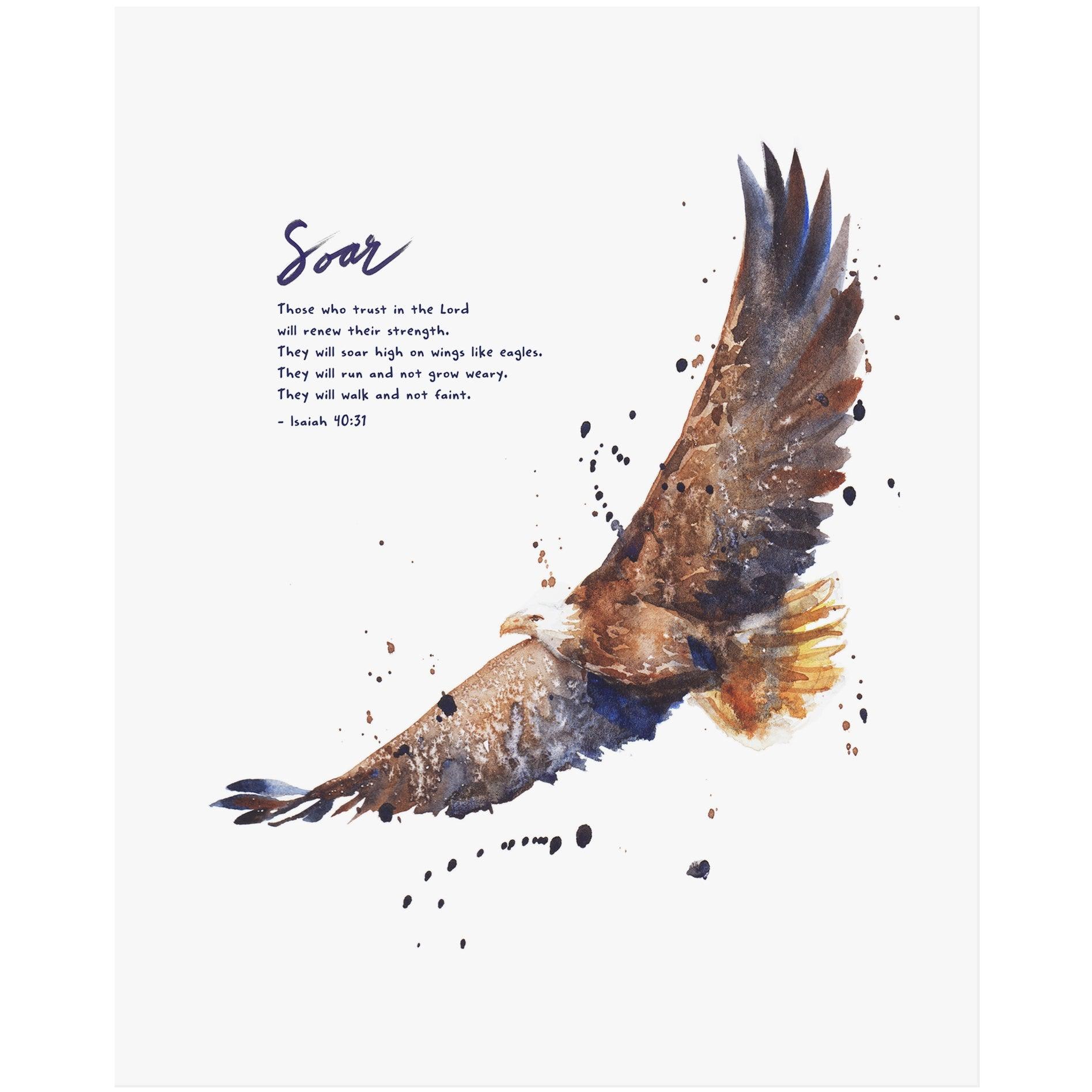 Soar on Wings Like Eagles - Isaiah 40:31 | Christian Fine Art Print - Etsy
