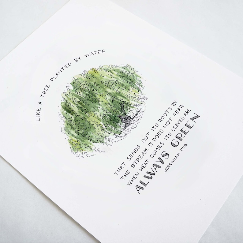 Tree Planted by Water - Jeremiah 17:8 - Etsy