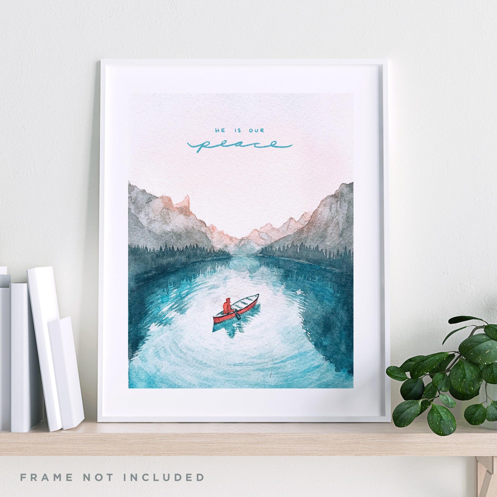 Ephesians 2:14 Scripture Wall Art, He is Our Peace, Watercolor British ...