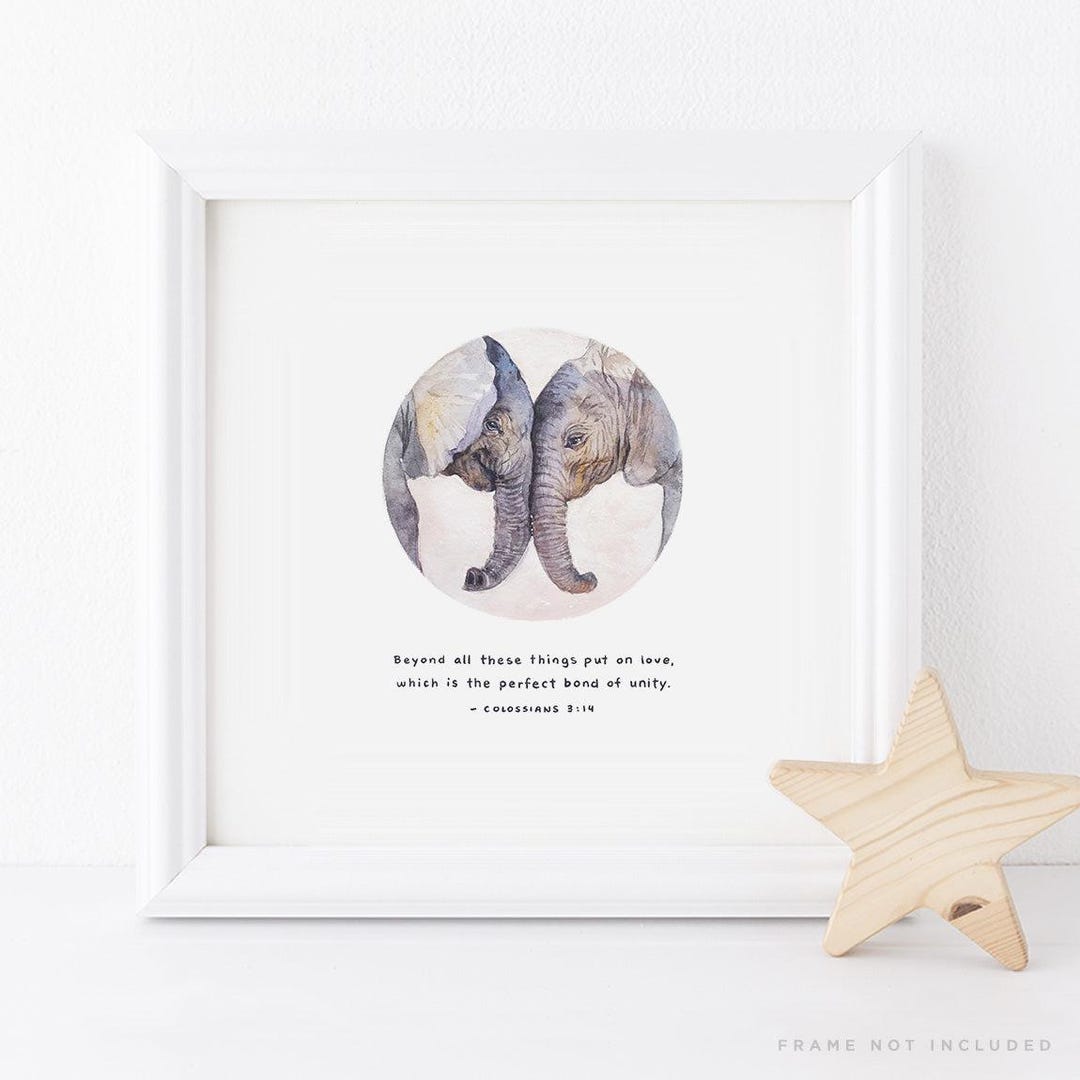 Colossians 3:14 Scripture Art Print, Perfect Bond of Unity, Watercolor ...