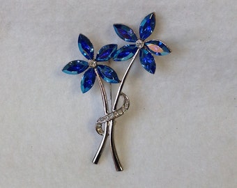 Light Blue Flower Brooch | Etsy