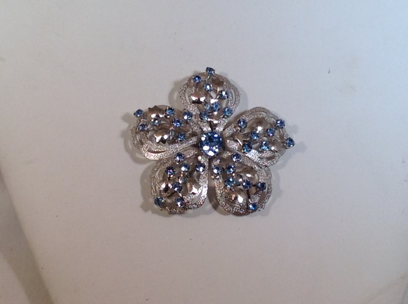 Light Blue Flower Brooch | Etsy