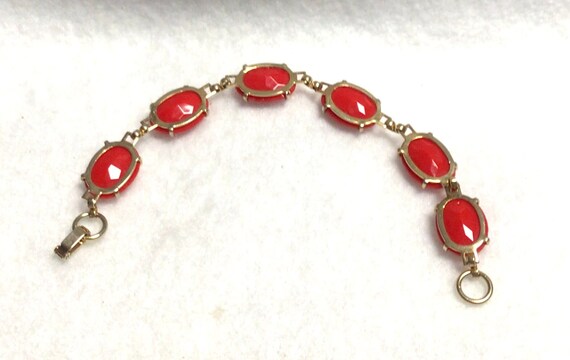 Cherry Red Vintage Bracelet - Gem