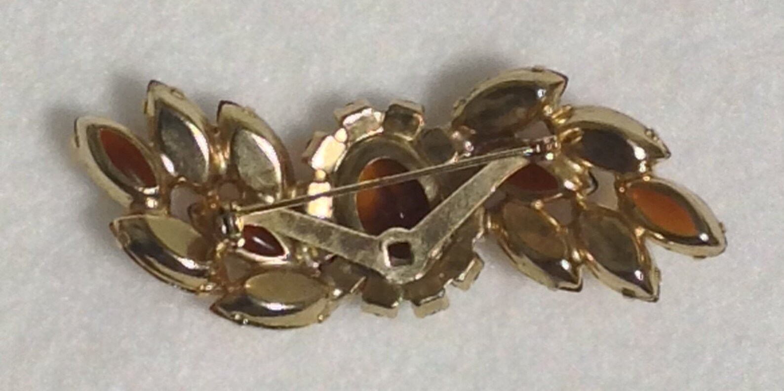 Vintage Brown Colored Brooch - Etsy