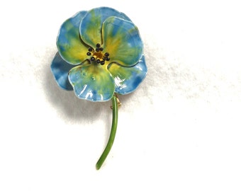 Vintage Original by Robert Black Rose Brooch/pin - Etsy