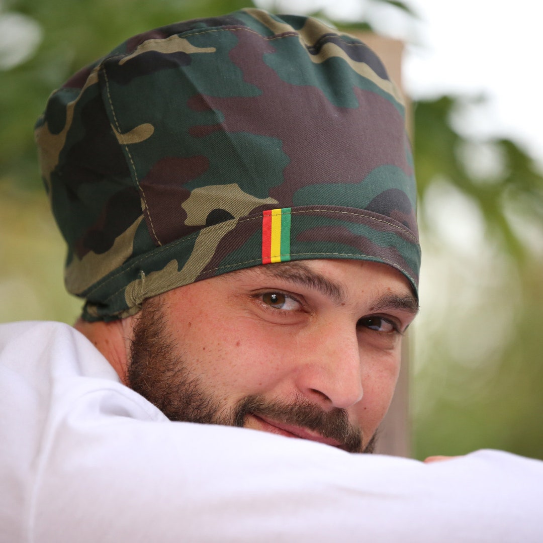 BASIC CAMO - Khaki Camouflage Rasta Tam Hat for Dreadlocks - Etsy