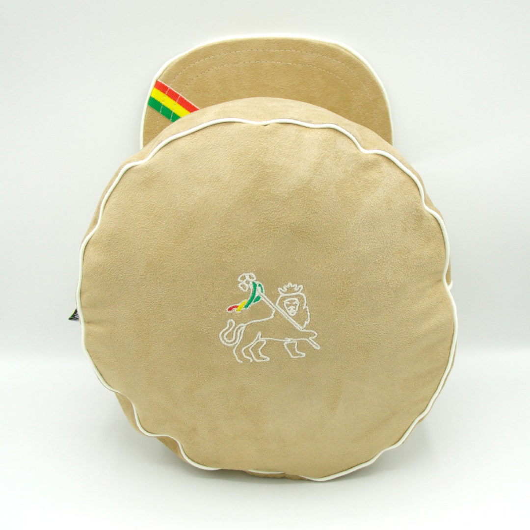 ROYAL CAMEL - Camel Suede Rastafari Crown, Lion of Judah Embroidery ...