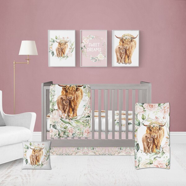 Rose Crib Bedding - Etsy
