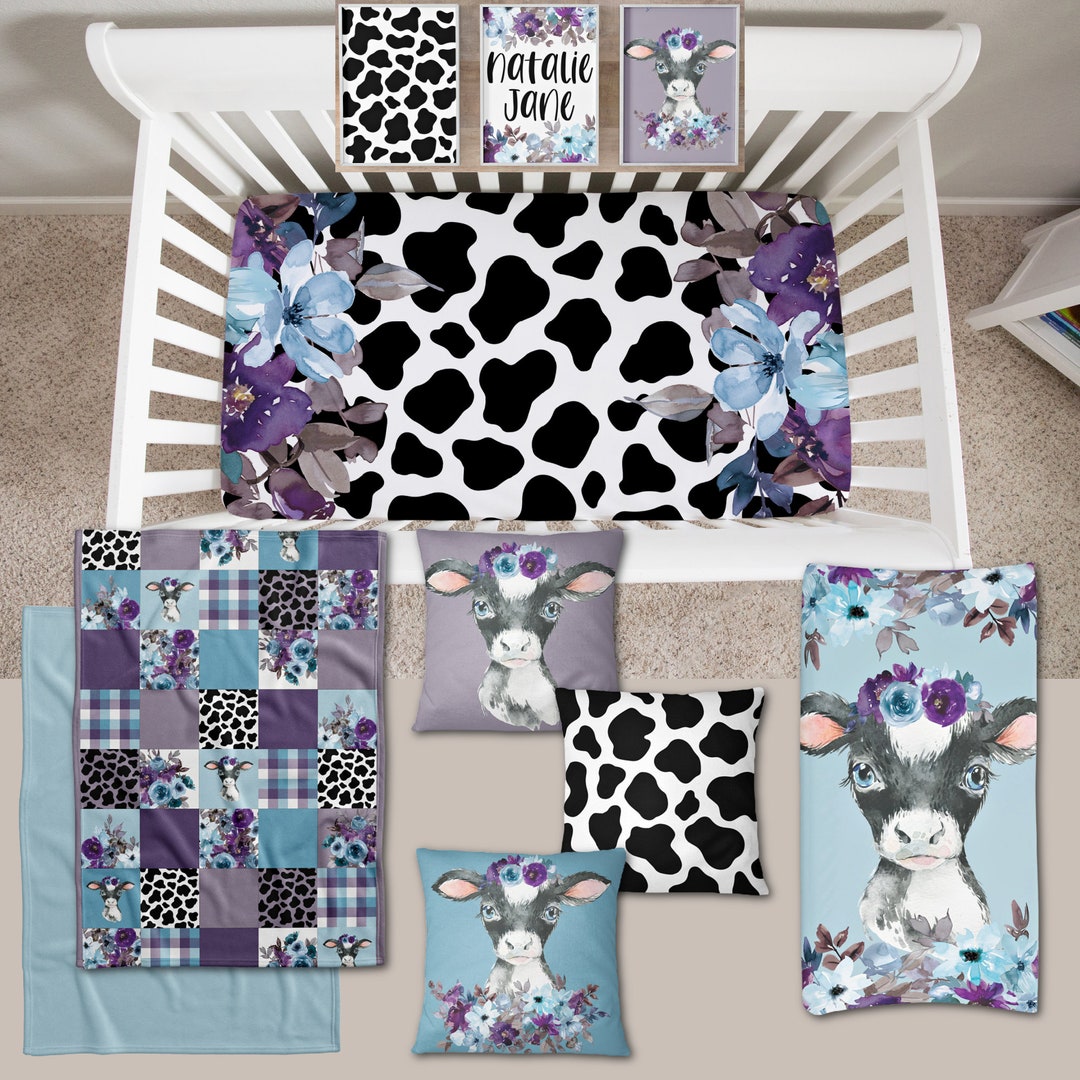 Cow Print Crib Bedding