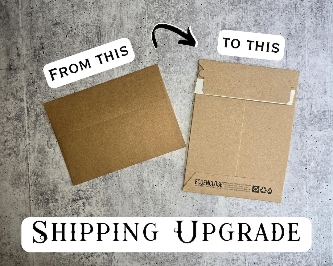 Shipping Upgrade | Rigid Mailer for Stickers & Bookmarks Addon - Etsy