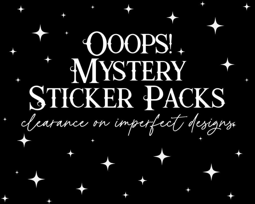 Mystery Oops Sticker Bag | B-grade Sticker Bundle on Imperfect Designs or Seconds Sale | Die Cut ...