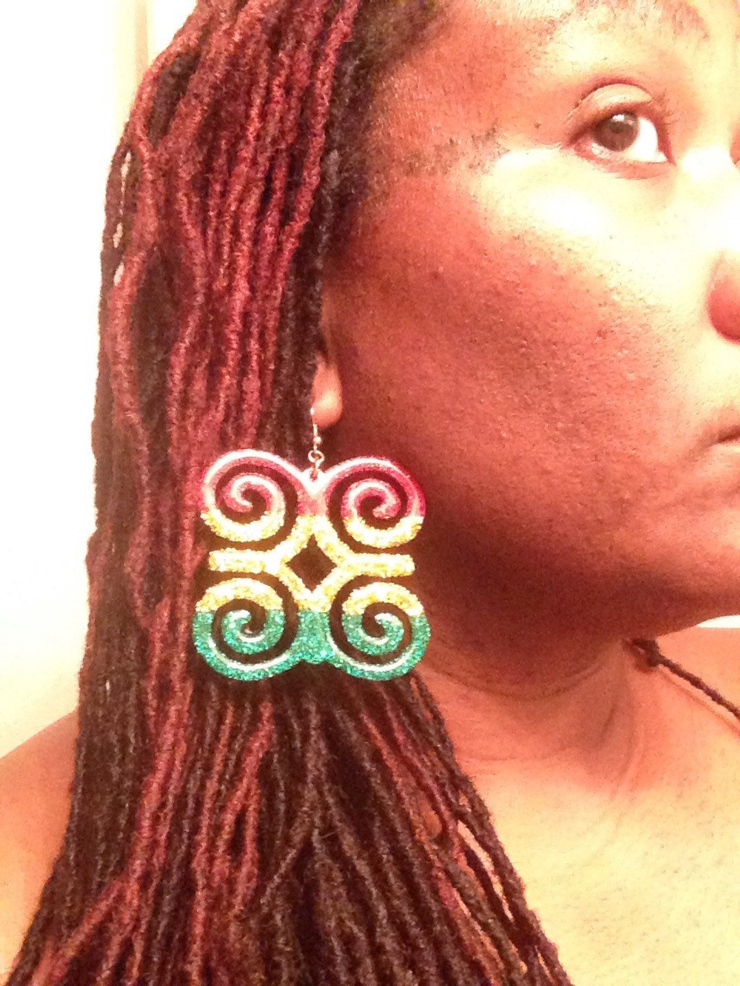 Adinkra Symbol for Strength and Humility! Light Weight Red Gold and ...