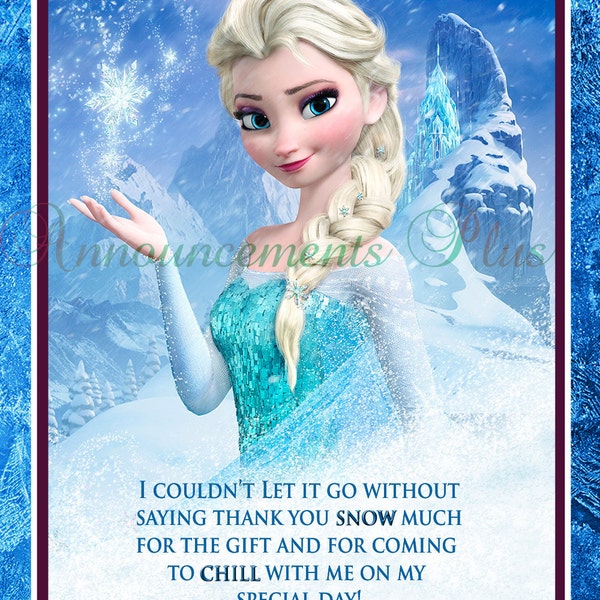 Frozen Thank You - Etsy