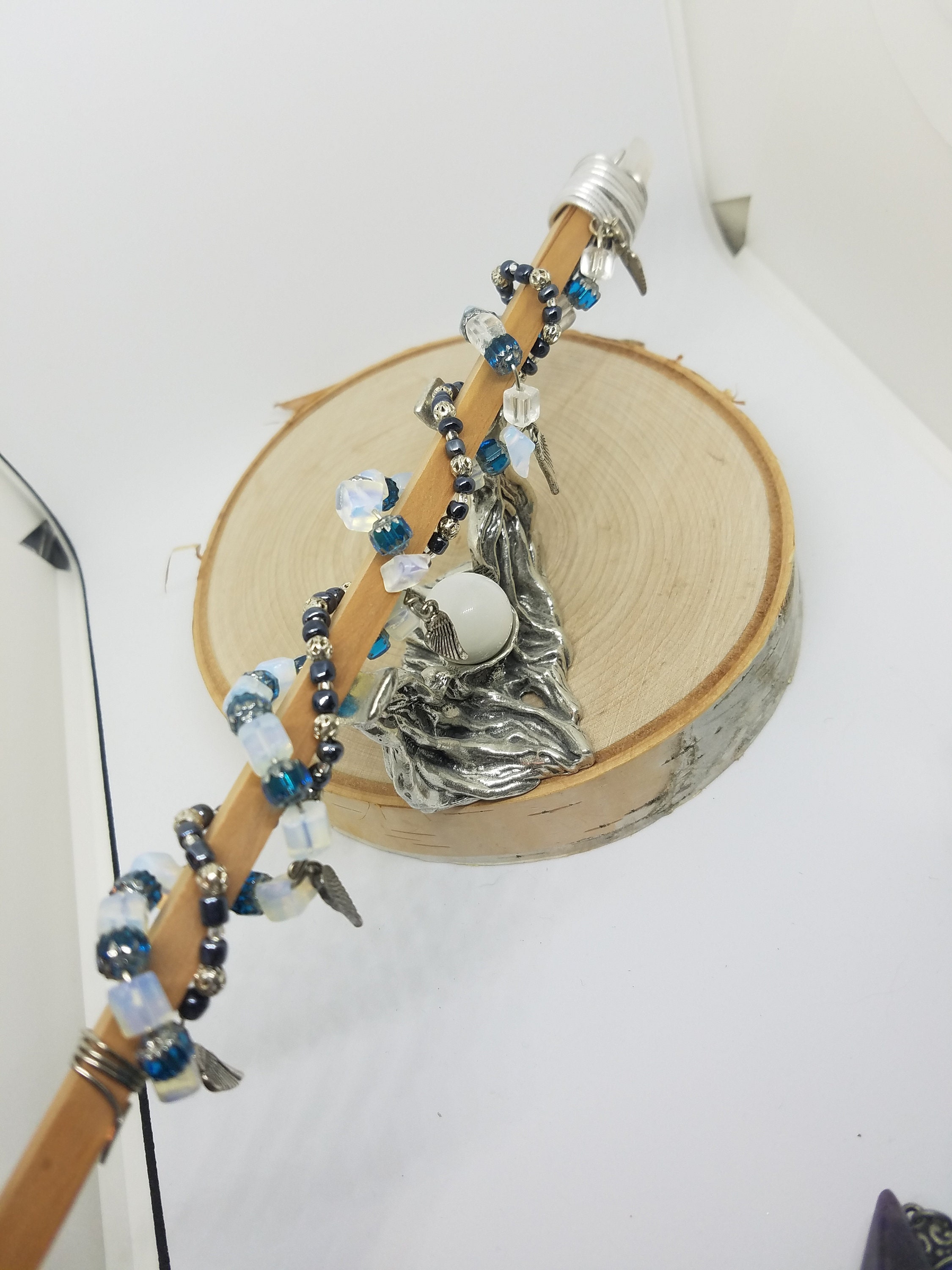 Quartz Crystal Wand, Moonstone Crystal Wands, Moon Stone Magic Wand ...