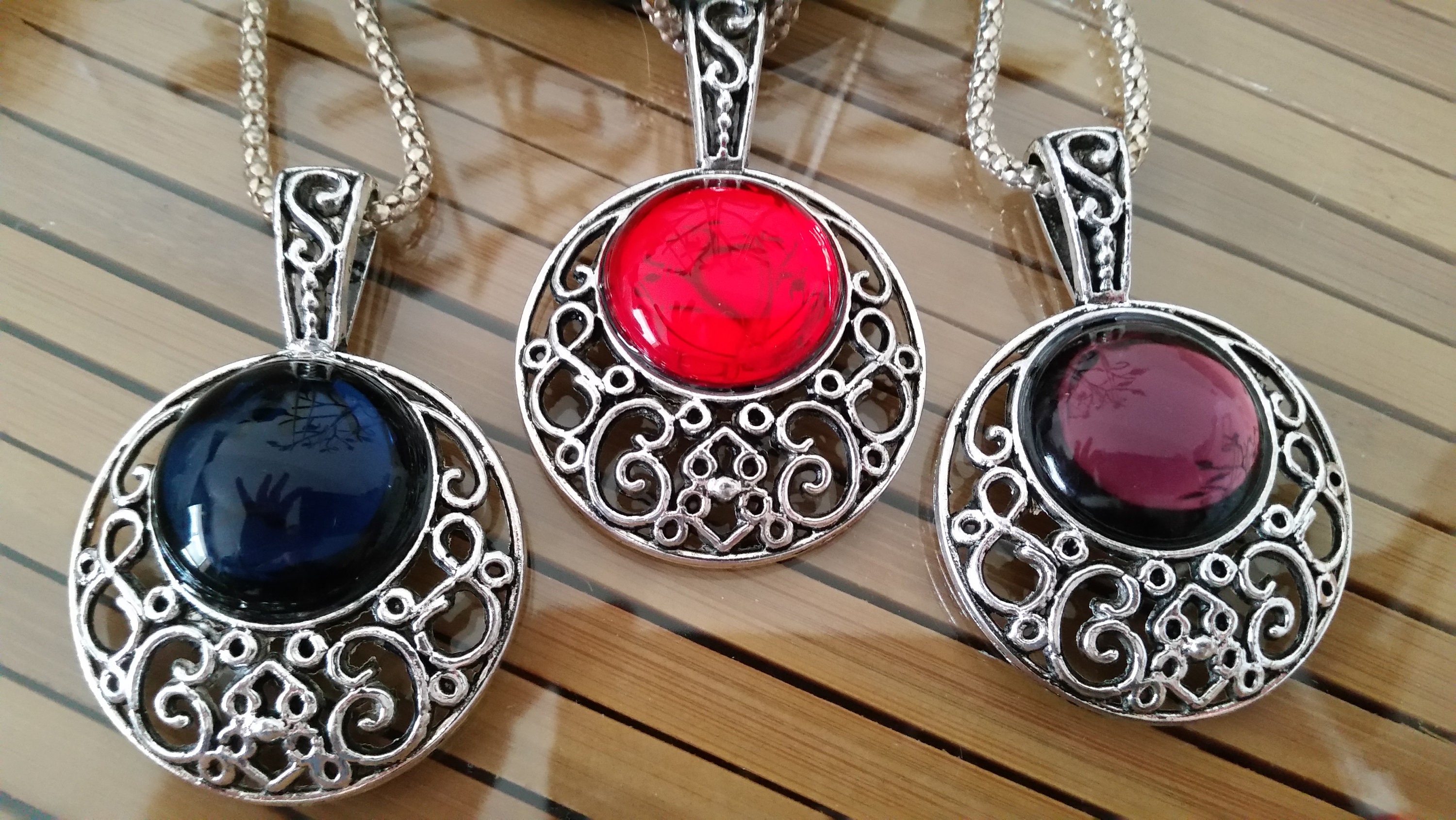 Amethyst Crystal Goth Necklace, Victorian Pendant Bold Necklace ...