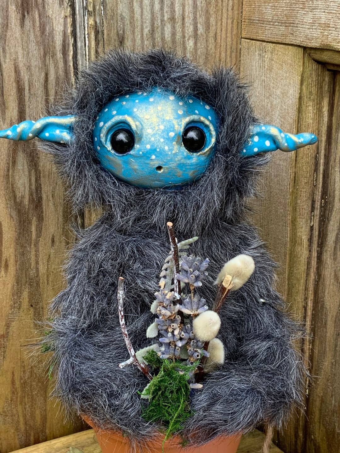 Pixie ,flower Pot , Fairy , Troll , Art Doll ,gothic Doll, Handmade ...