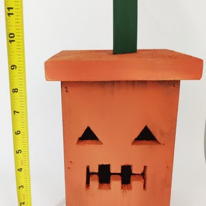 Handmade Wood Halloween Jack O Lantern Pumpkin Window Porch Decorations ...