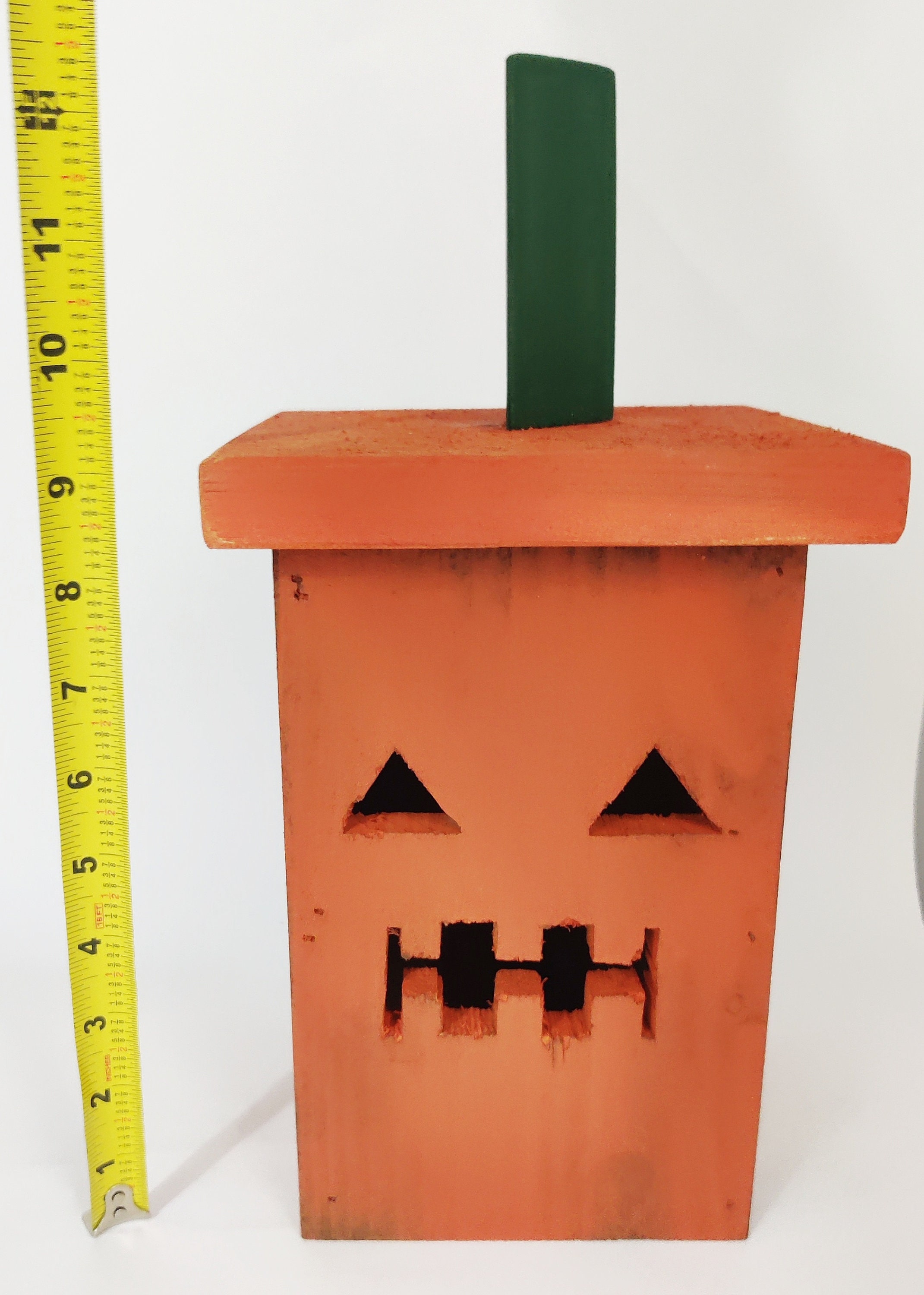 Handmade Wood Halloween Jack O Lantern Pumpkin Window Porch Decorations ...
