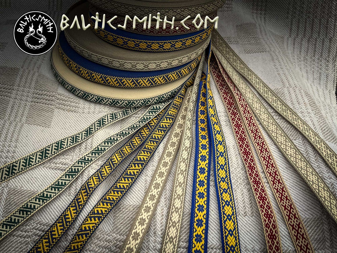 Latvian Traditional Ornament Trim or Ribbon (cross of Crosses), 15mm ...