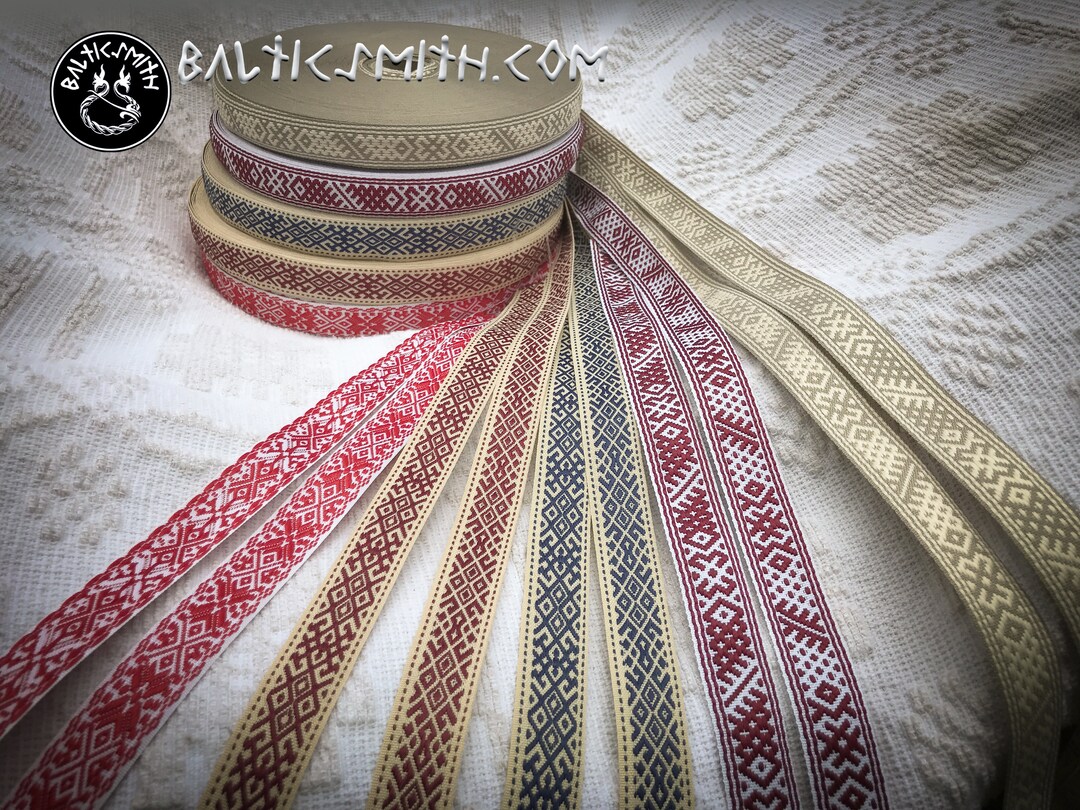 Latvian Traditional Ornament Trim or Ribbon "Ērgļi," and "raksti" 20mm ...