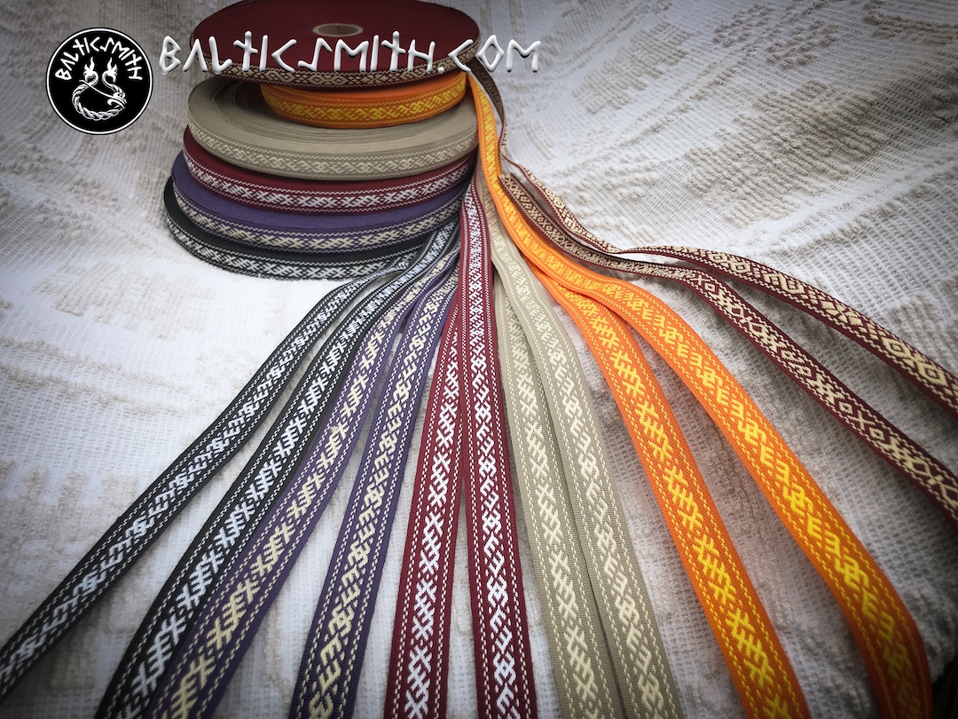 Latvian Traditional Ornament Trim or Ribbon "zalktis" (snake) and ...