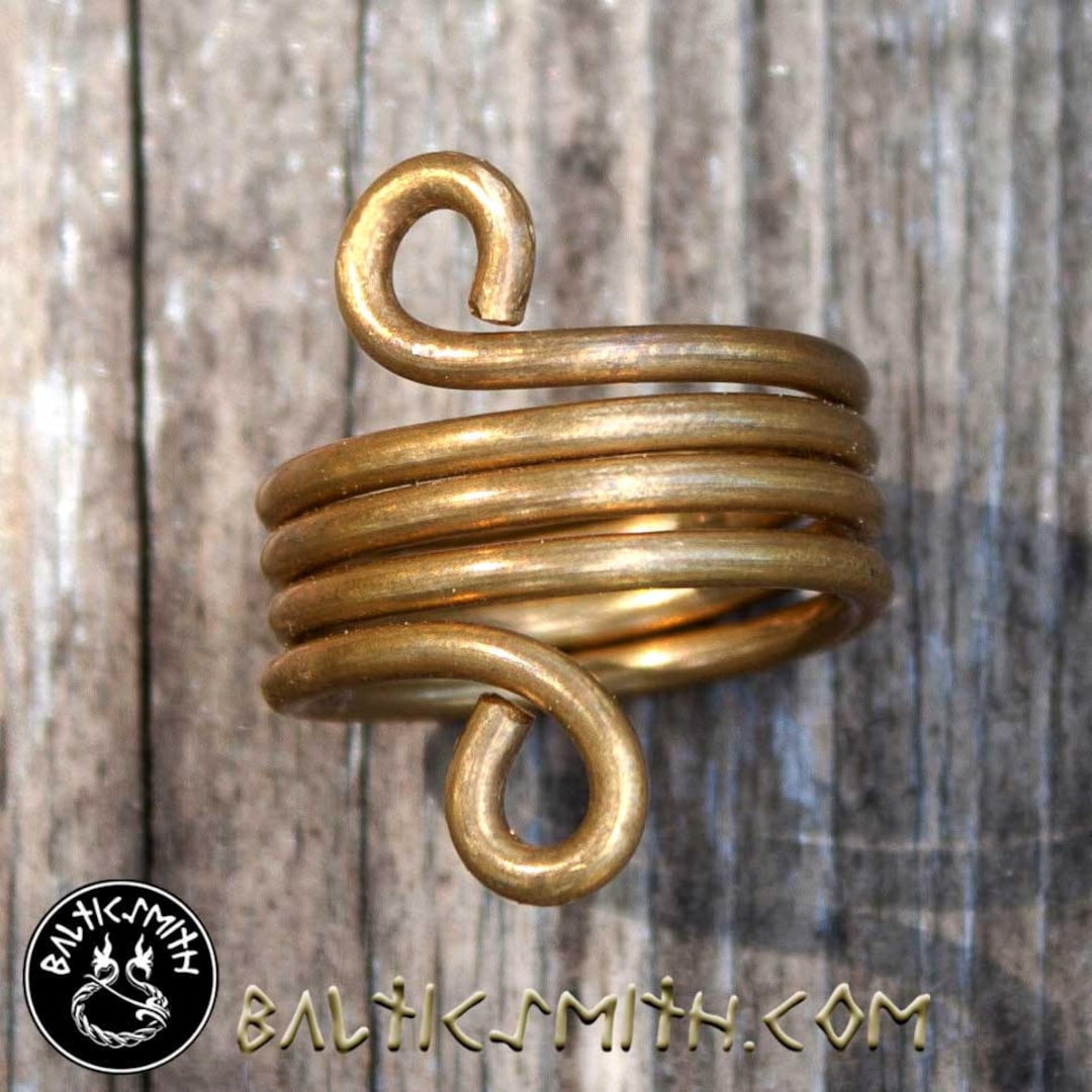 Helical Ring With Open Loop Terminals in Bronze - Etsy