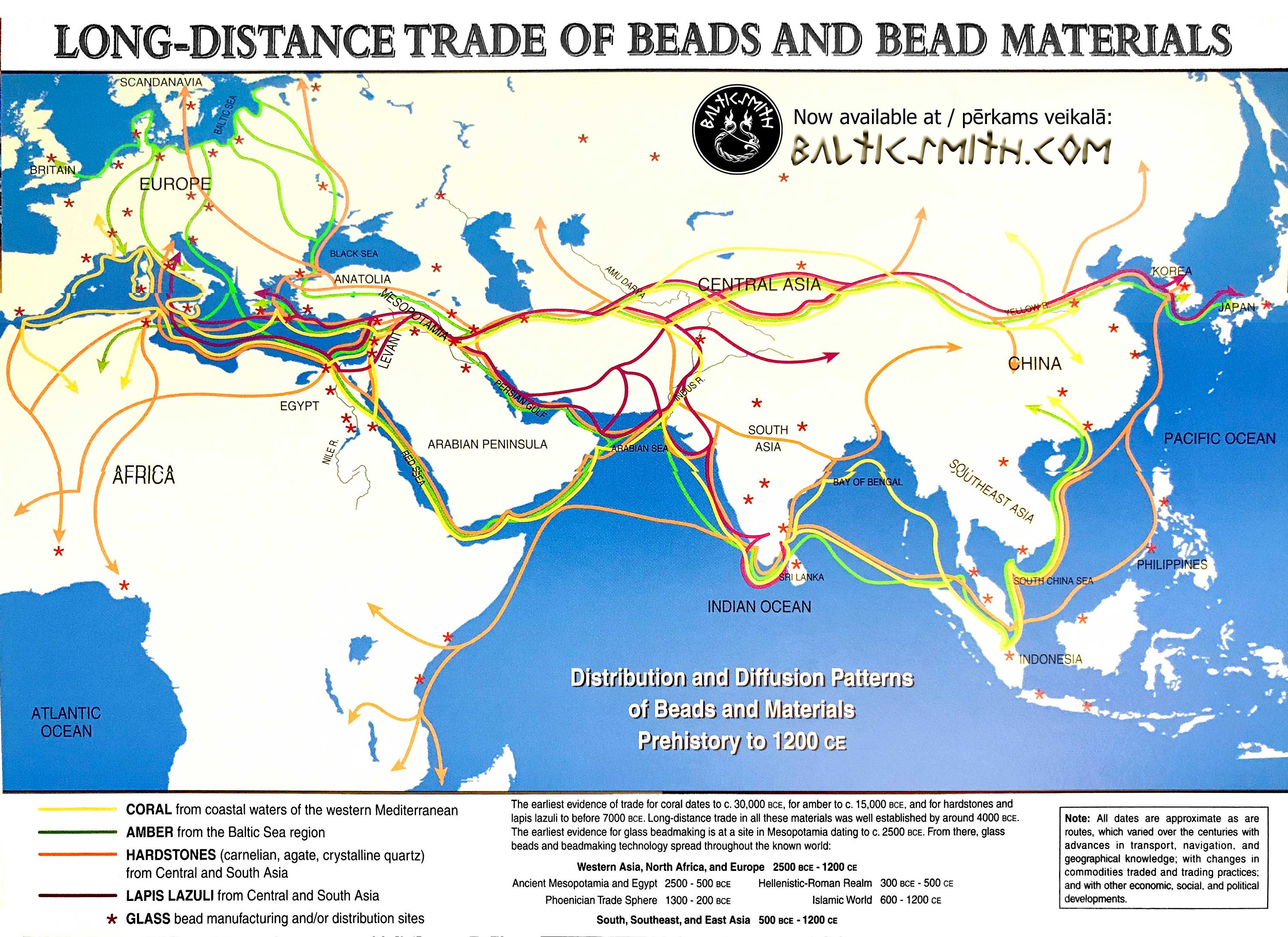 A Bead Timeline by James. W. Lankton. SCA. Historical Reenactment ...