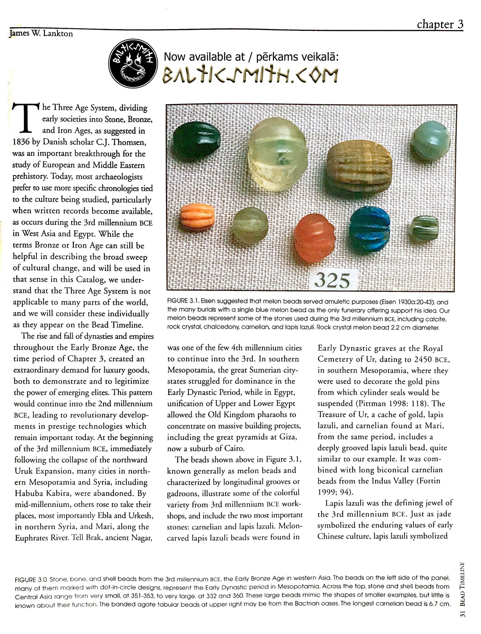 A Bead Timeline by James. W. Lankton. SCA. Historical Reenactment ...