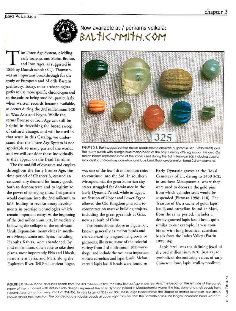 A Bead Timeline by James. W. Lankton. SCA. Historical Reenactment ...