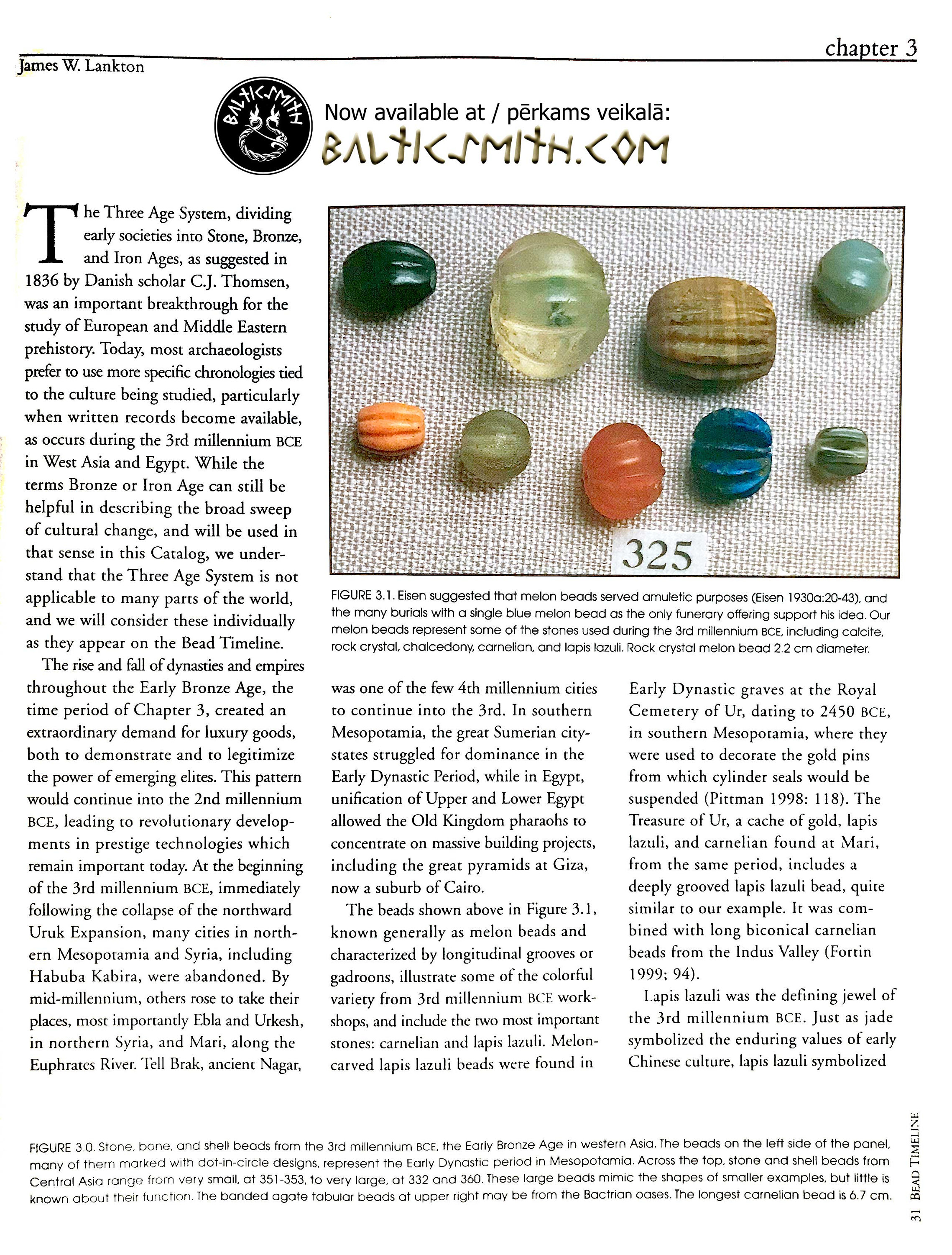 A Bead Timeline by James. W. Lankton. SCA. Historical Reenactment ...