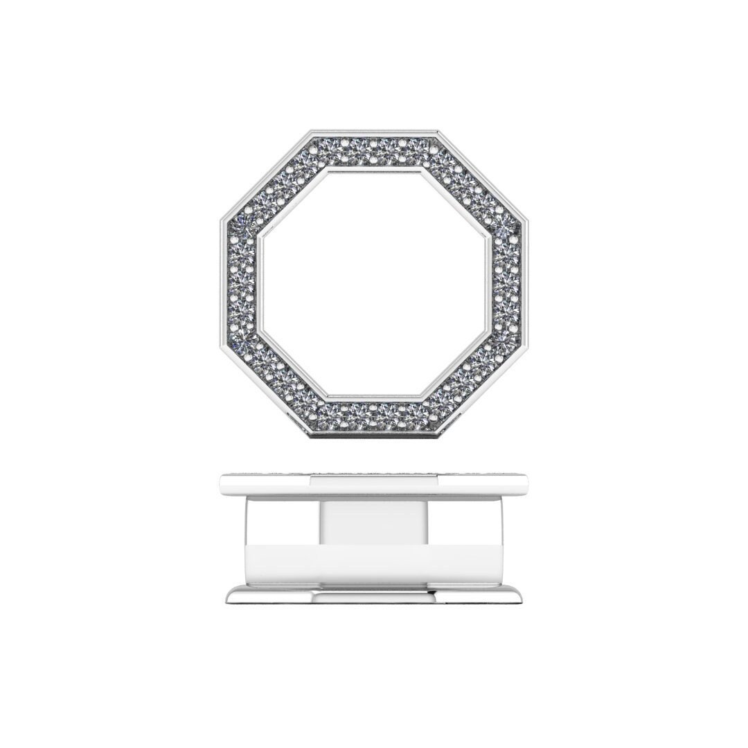 OCTO HALO : Gauged Octagonal Diamond Halo Plugs | Your Choice of Silver ...
