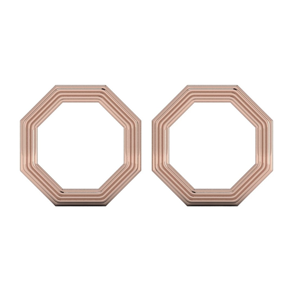 OCTET : Octagonal Gauged Tunnel | Octagon Plugs | Sterling Silver, 10K ...