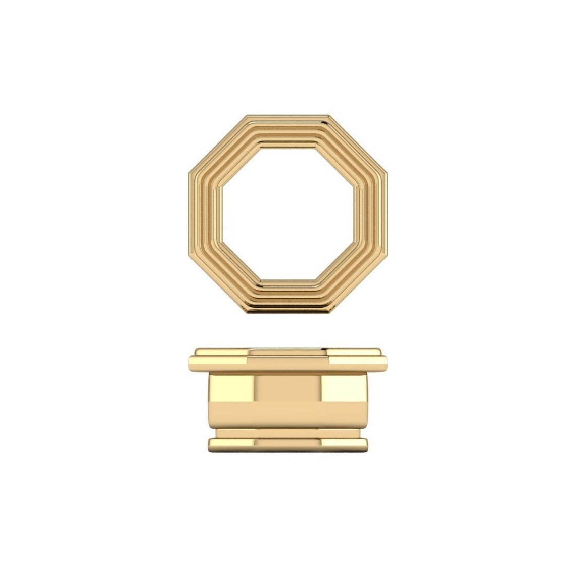 OCTET : Octagonal Gauged Tunnel Octagon Plugs Sterling - Etsy