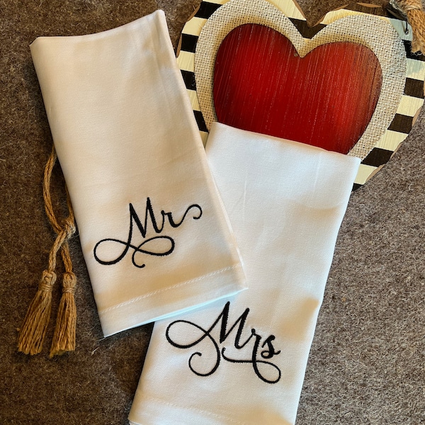 Mr and Mrs Napkins - Etsy