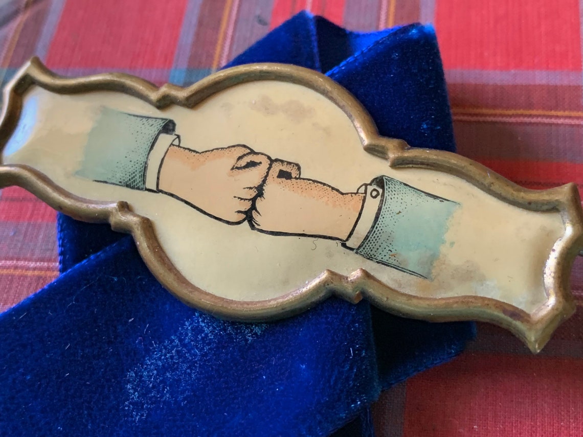 Vintage Figural Hand Pin Antique Celluloid Fisted Hands Badge - Etsy