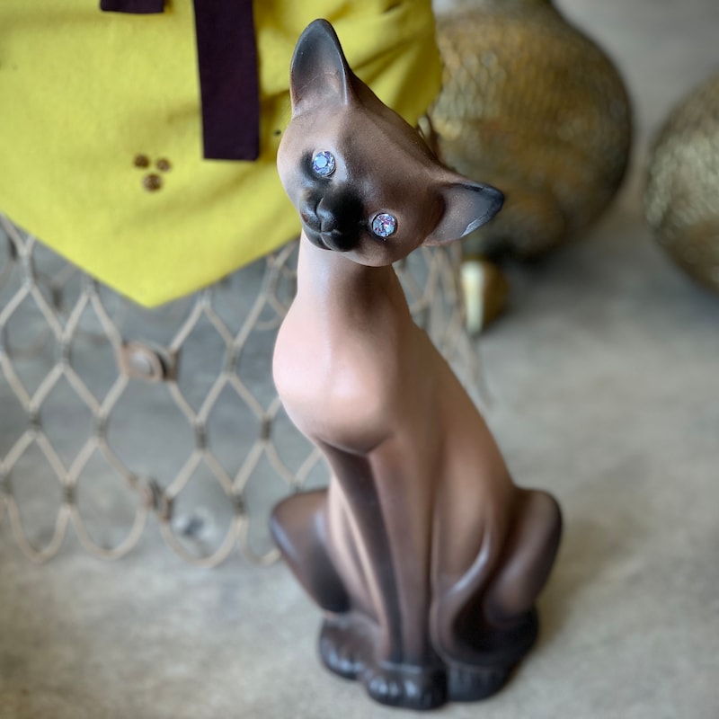 Siamese Cat Statue - Etsy