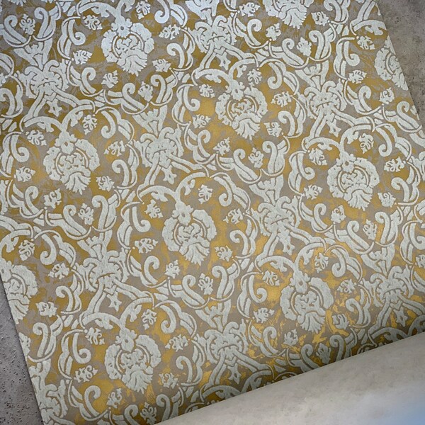 Flocked Wallpaper - Etsy