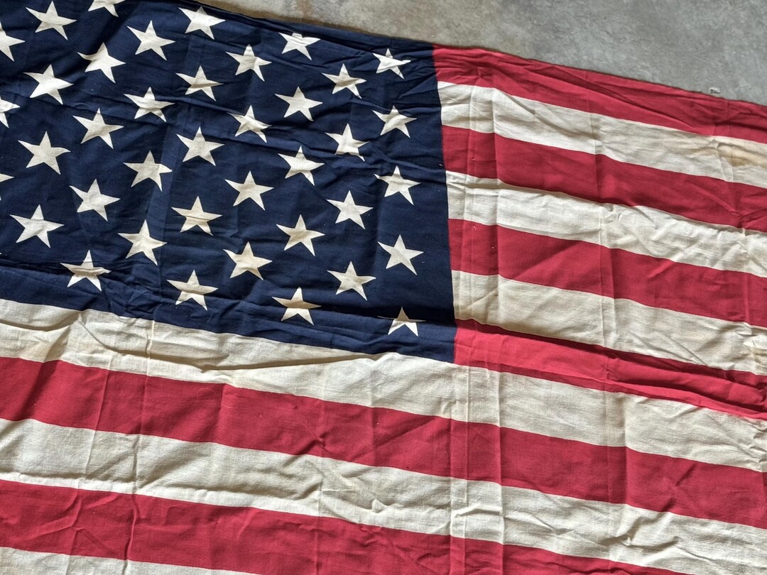 Vintage 50 Star USA Flag American Flag Age Worn Wall Hanging Decor - Etsy