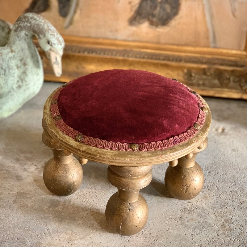 Antique Footstool - Etsy