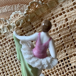 Vintage German Ballerina Figurine Miniature Porcelain Flapper Dancer 3. ...