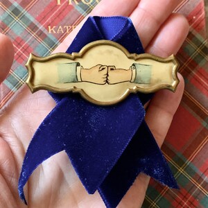 Vintage Figural Hand Pin Antique Celluloid Fisted Hands Badge With ...