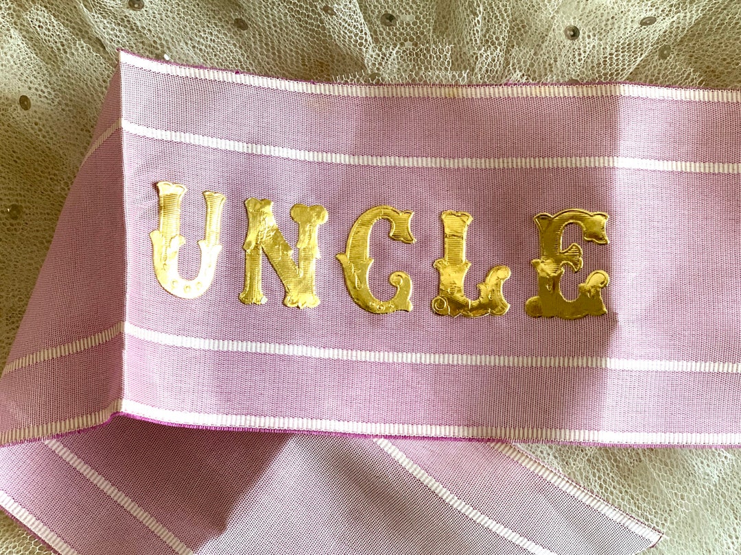 Vintage Uncle Banner Lavender Funeral Ribbon Old Homemade - Etsy