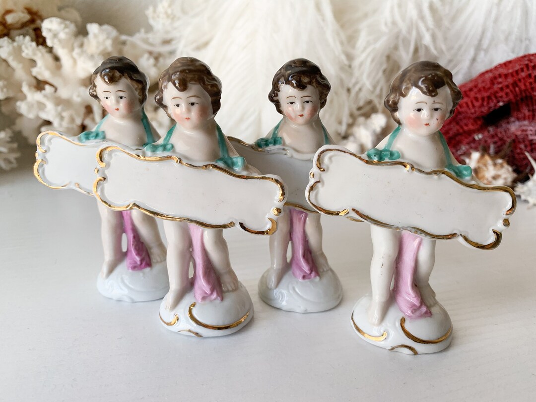 Vintage German Name or Place Card Holders Miniature Antique Porcelain ...