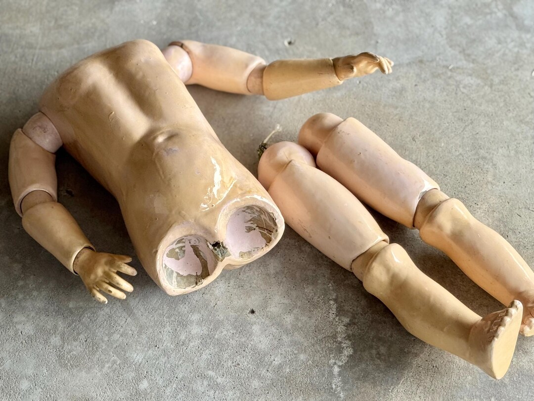 Antique Large Doll Body Ball Jointed Composition Salvaged Doll Body ...