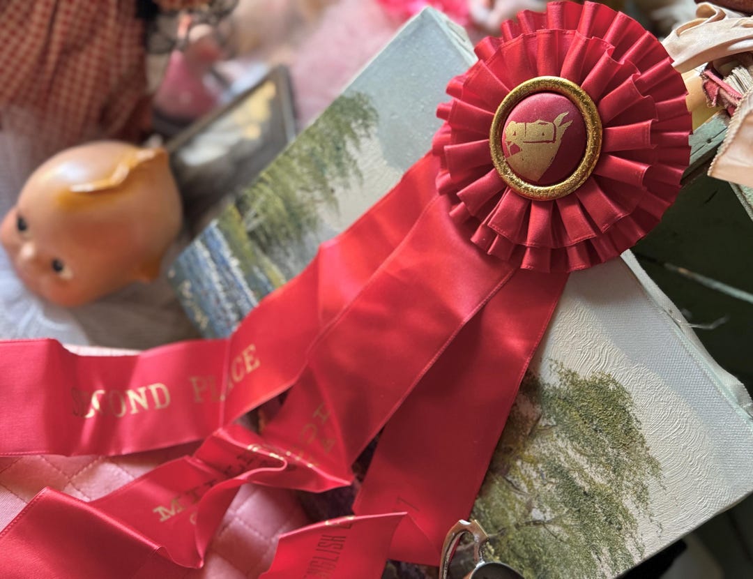 Vintage Red Horse Show Ribbon 2nd Place 1962 Award Ribbon Prize ...