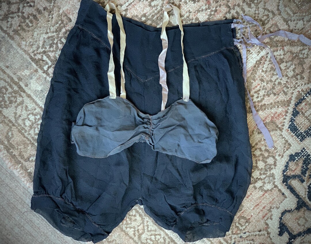 Vintage Bra and Bloomer Shorts Set Antique Flapper Lingerie Cami ...
