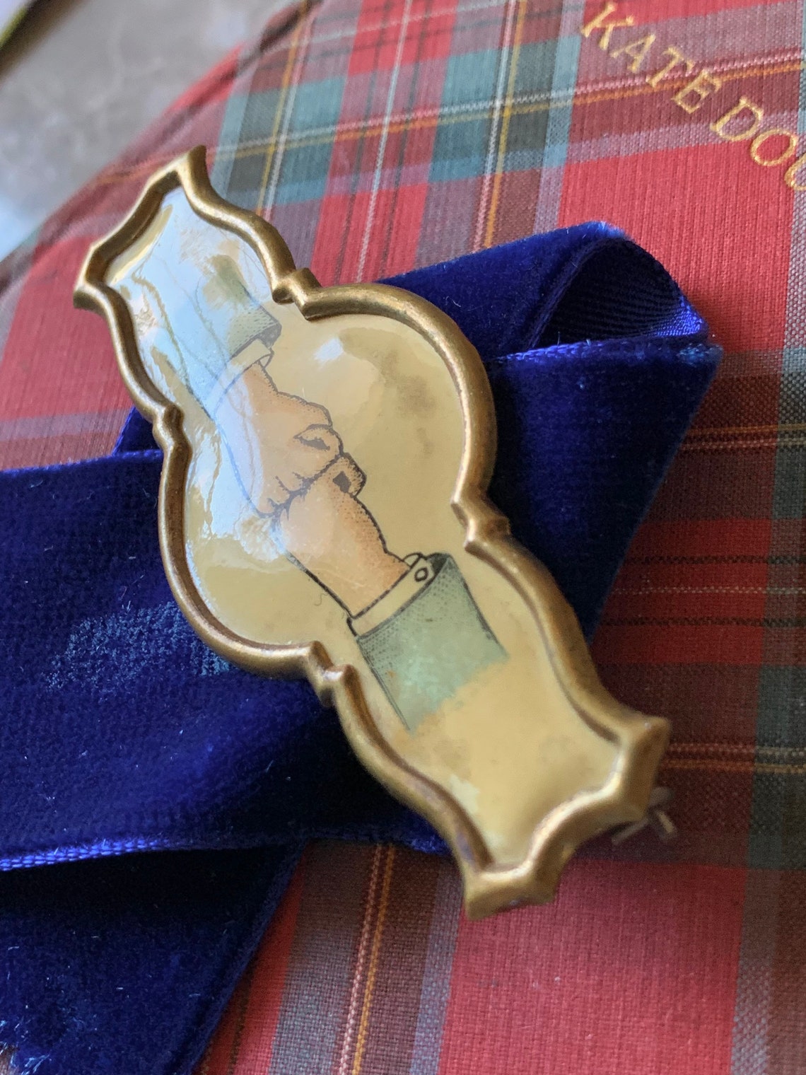 Vintage Figural Hand Pin Antique Celluloid Fisted Hands Badge - Etsy