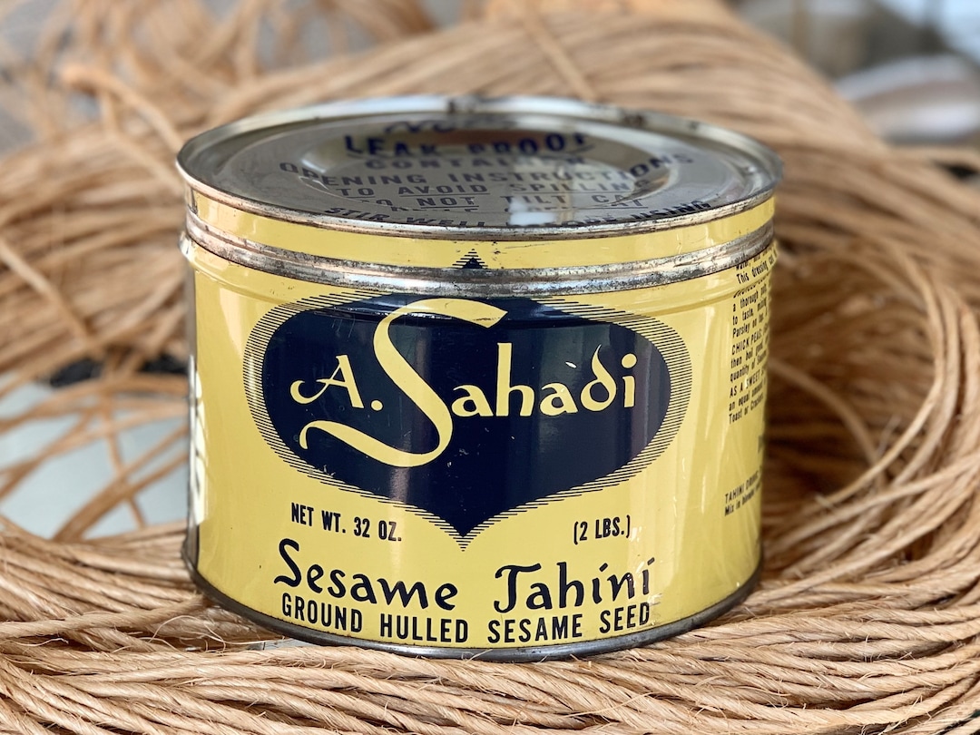 Vintage Old Tahini Tin Box A. Sahadi Sesame Seed Tahini Retro ...