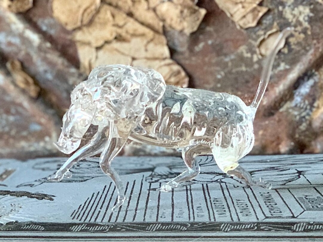 Vintage Mini Glass Warthog Figurine Miniature Glass Boar Animal Figure ...